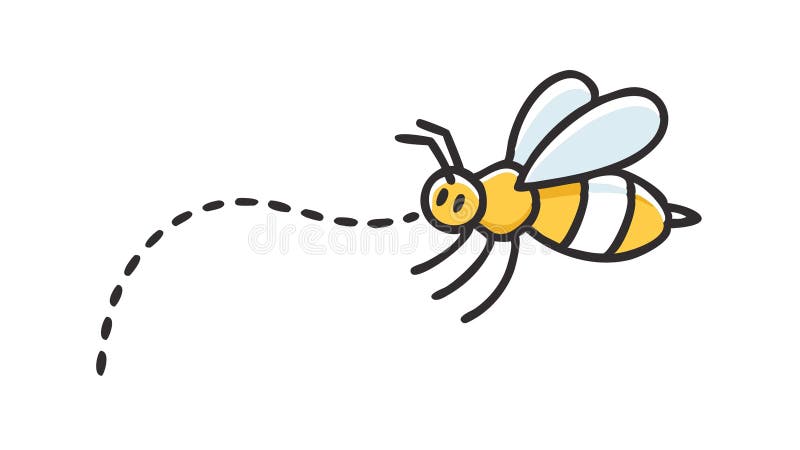Bee Flying Icon Insect Nature Pollinator Honey Bee, Vector Design ...