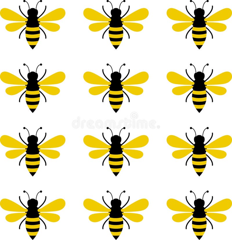 Bee Flying Path. a Bee Flying in a Dotted Line. the Flight Path of Bee ...