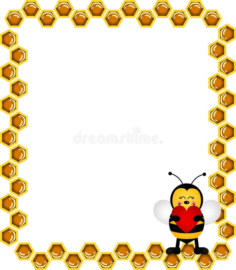 Bee Frame stock vector. Illustration of graphic, nest - 46485750