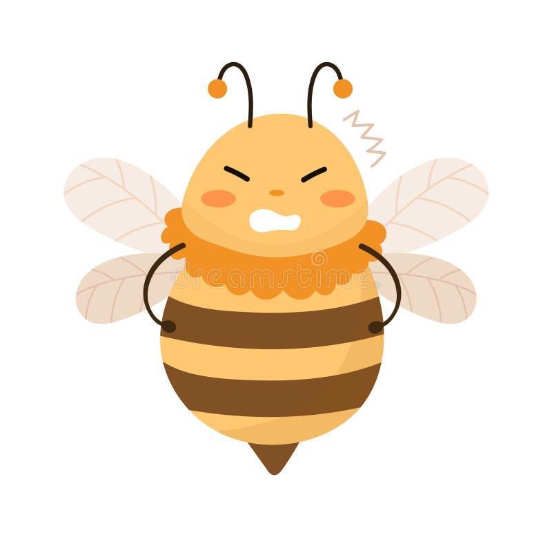 Bee Gets Angry stock vector. Illustration of apiary - 272817444