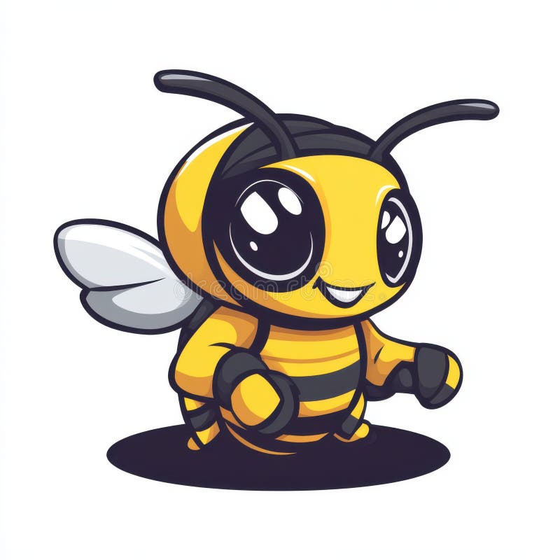 Bee Head Mascot Logo, Vector Style, on Transparent Background, Vector ...