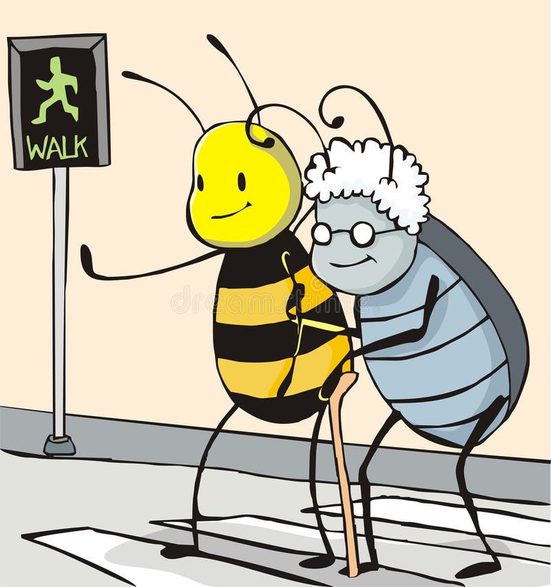Bee Helpful stock illustration. Illustration of walking - 7880504
