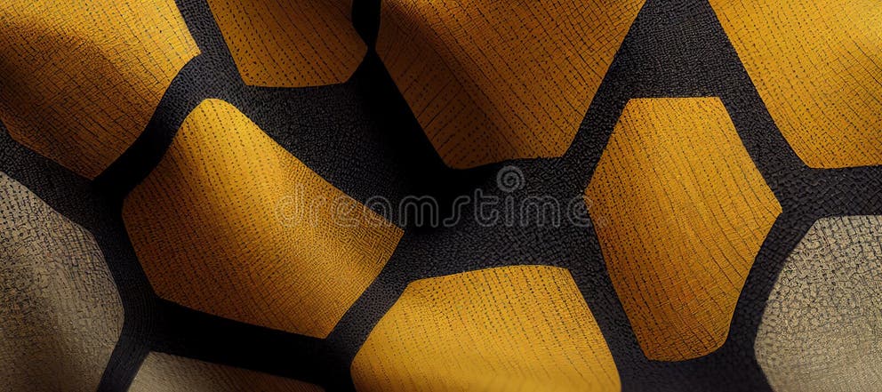 Bee Hexagon Pattern Cloth Wave Texture Background Stock Illustration ...