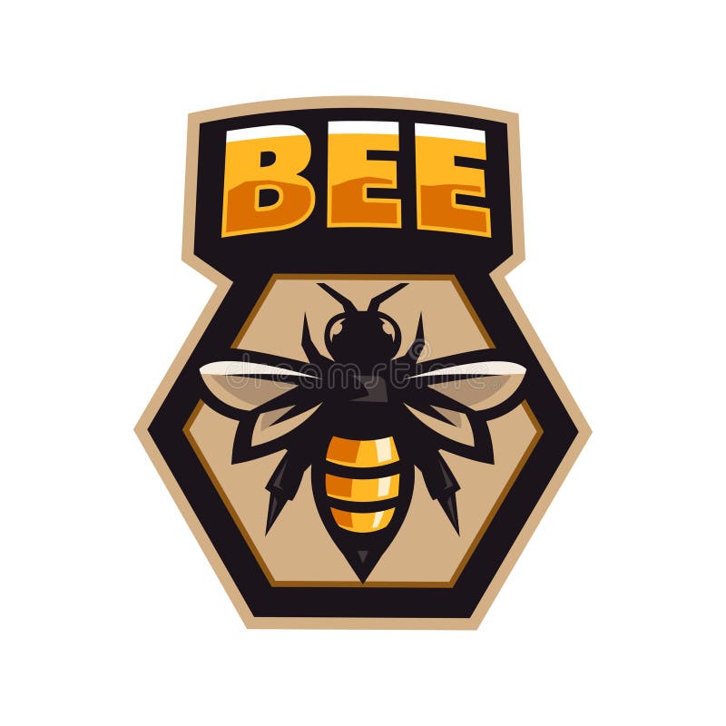 Bee with Hexagon Professional Logo Stock Vector - Illustration of icon ...