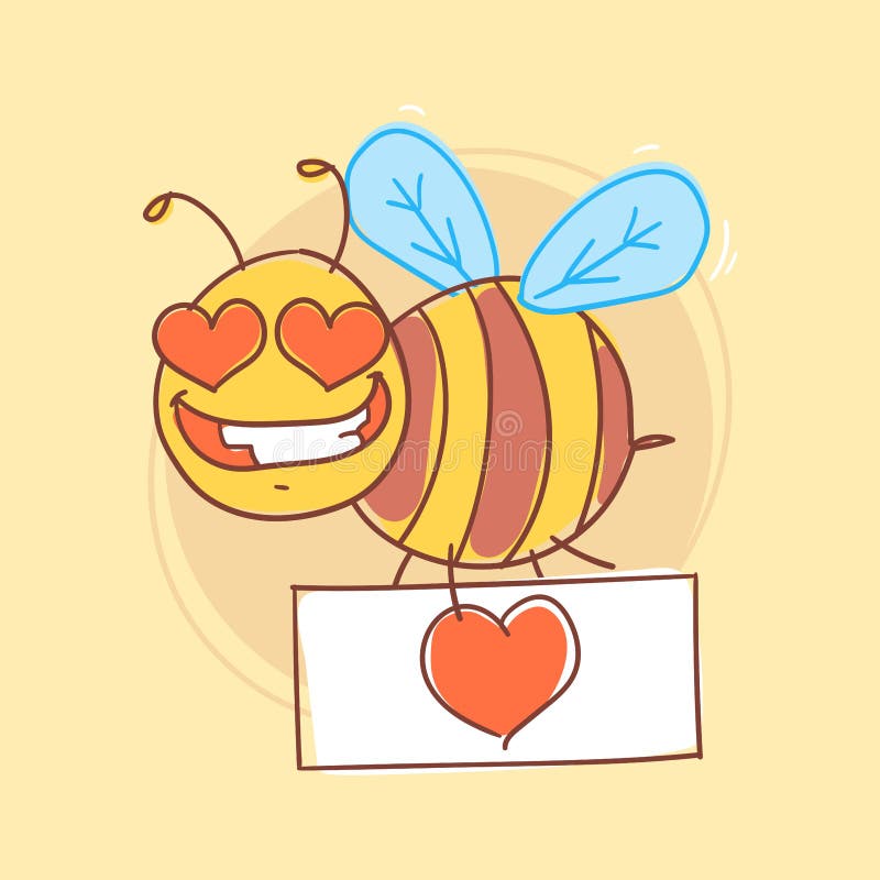 Bee Holding Sign Stock Illustrations – 254 Bee Holding Sign Stock ...