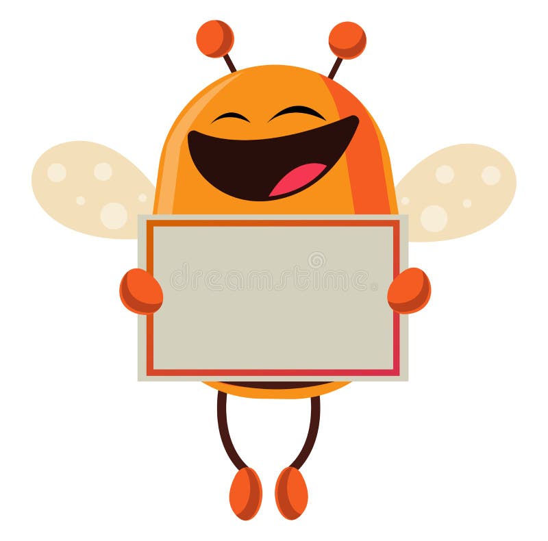 Bee Holding Sign Stock Illustrations – 175 Bee Holding Sign Stock ...