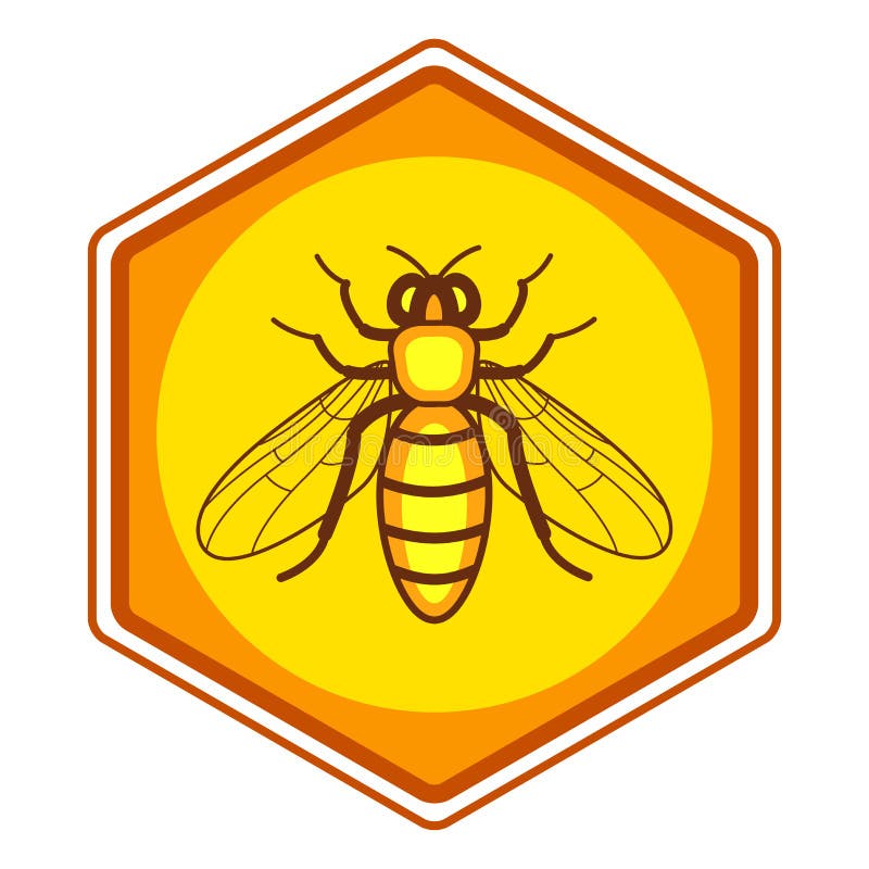 Bee and honey comb stock vector. Illustration of apiology - 199965326