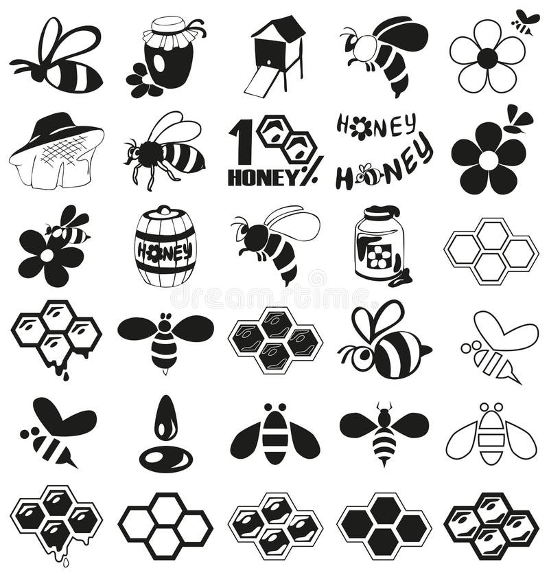 Bee Icon Vector stock vector. Illustration of stinging - 42468767