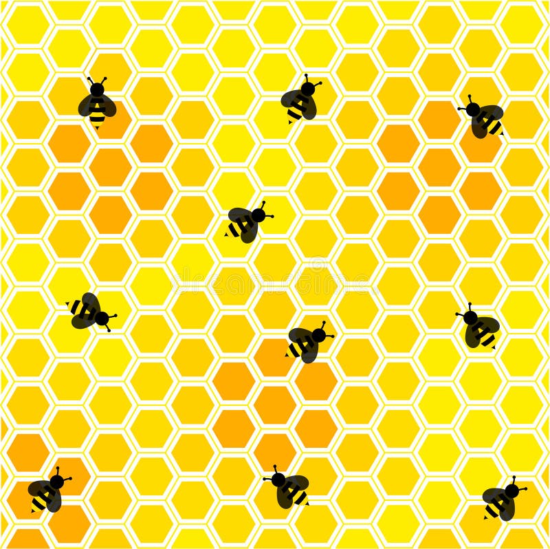 Bee Honeycombs Seamless Texture, Pattern, Background, Banner, Backdrop ...