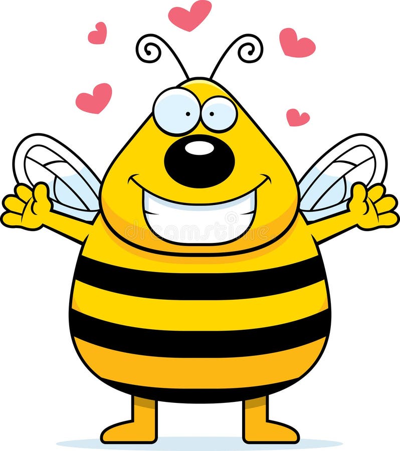 Bee Hug stock vector. Illustration of insect, love, cartoon - 14122812