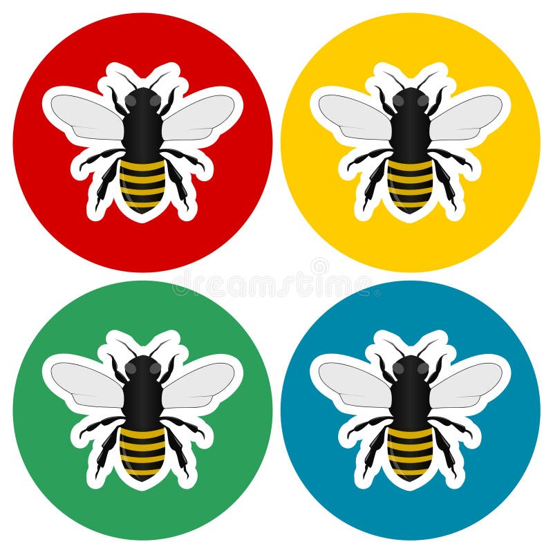 Bee Icon, Bee Icon Vector, Bee Icon Simple Set Stock Vector ...