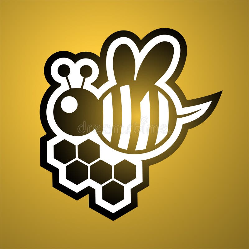 Bee icon stock vector. Illustration of bees, golden, wing - 62987498