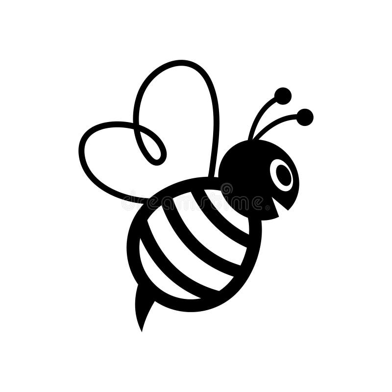 Bee Icon Honey Bee On White Background Stock Vector Illustration Of