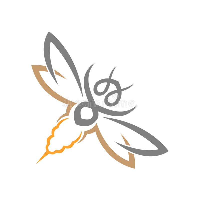 Bee icon logo design stock vector. Illustration of bumble - 342803568