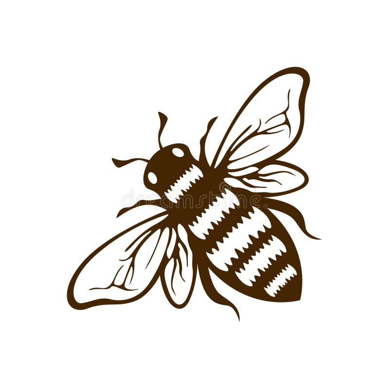 Bee icon logo design stock vector. Illustration of icon - 342803581