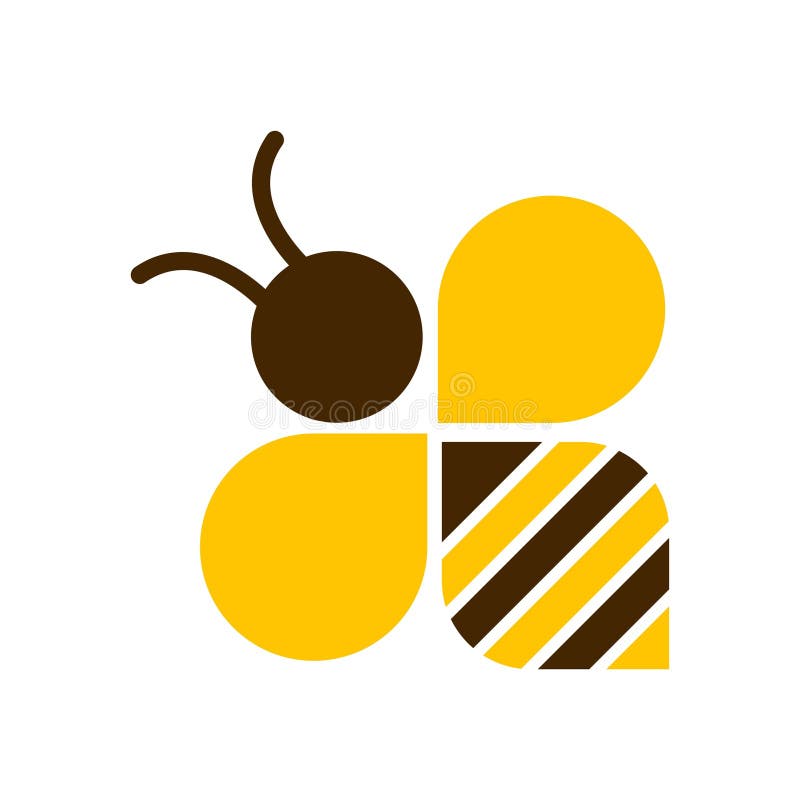 Bee icon logo design stock vector. Illustration of flower - 342803767