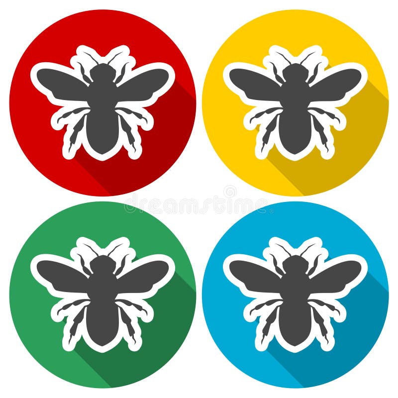 Bee Icon, Bee Icon Vector, Bee Icon Simple Set Stock Vector ...