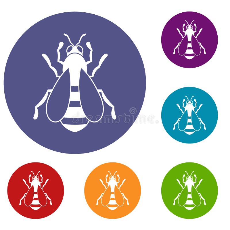 Bee icons set stock vector. Illustration of apiarist - 95959019