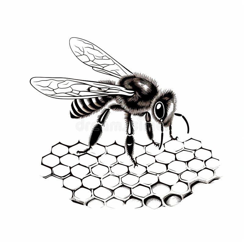 Bee, Insect, Illustration, Honey,art Stock Illustration - Illustration ...