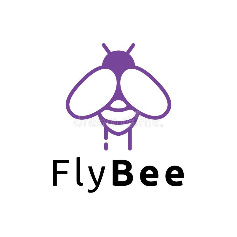 Bee Insect Nature Animal Flying Wings Logo Template Stock Illustration ...