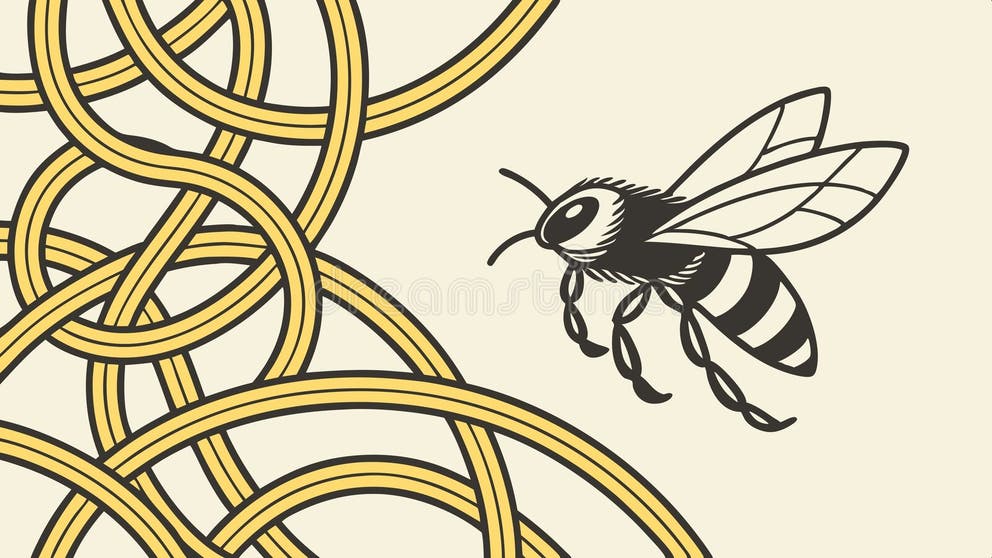 Bee with Intricate Celtic Knot Pattern Flight, Vector Design Generative ...