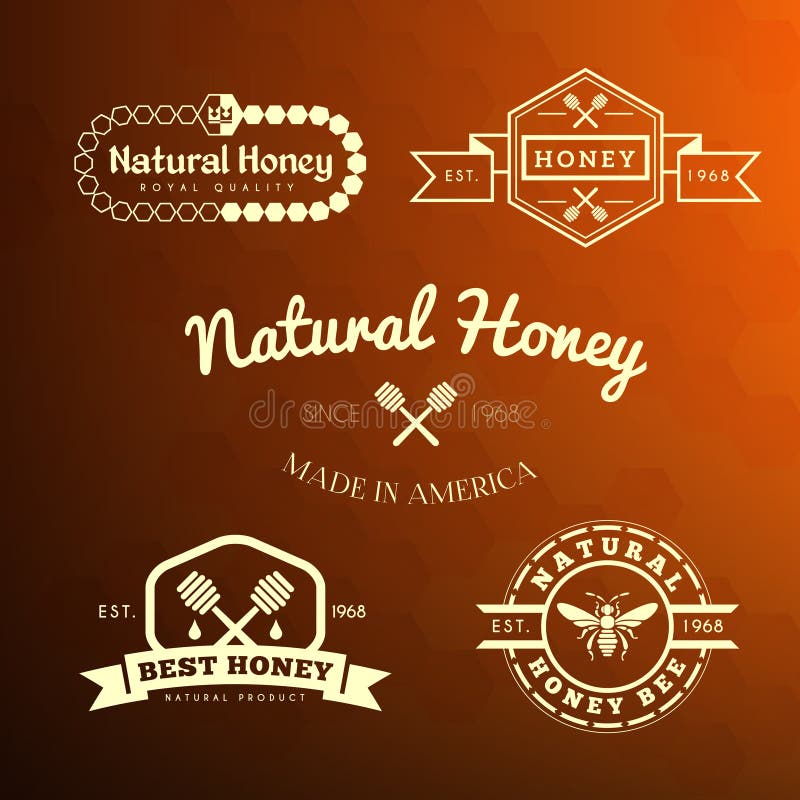 Bee label and badge stock vector. Illustration of fresh - 55596773