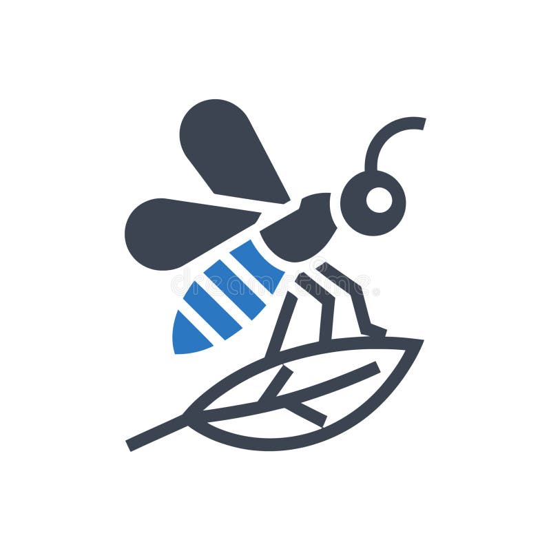 Bee Leaf Pollinator Icon stock vector. Illustration of leaf - 384694508