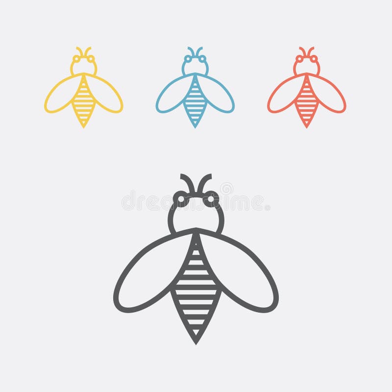 Bee line icon. stock vector. Illustration of isolated - 102071644