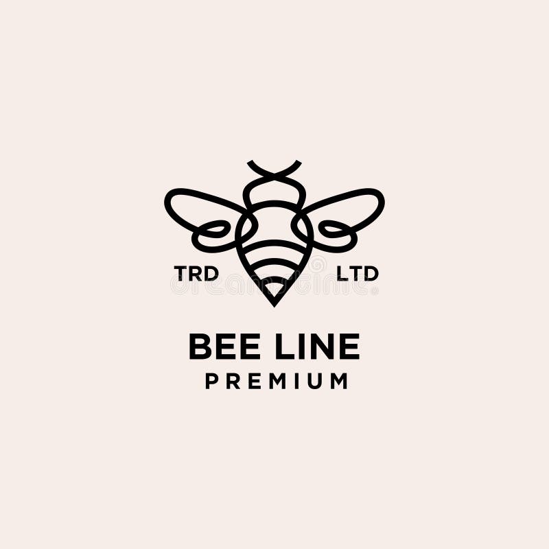 Bee Line Premium Vintage Logo Icon Vector Stock Illustration ...