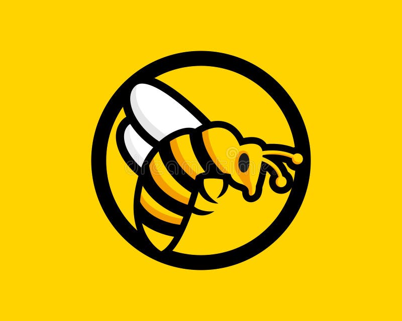 Bee Logo and Icon Design in High Resolution Image Stock Illustration ...