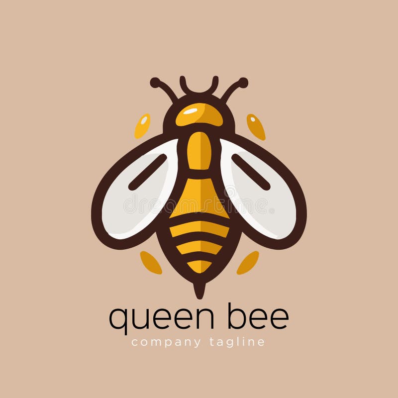 Bee Logo Design Template. Honey Bee Vector Illustration Stock ...