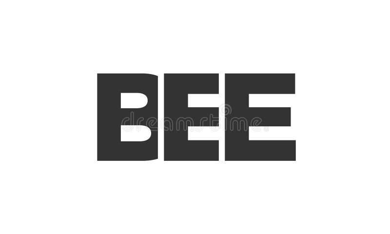 BEE Logo Design Template with Strong and Modern Bold Text. Initial ...