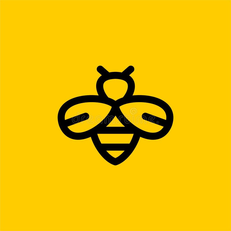 Bee Logo Design Vector. Honeybee Abstract Symbol. Outline Flying Insect ... Bee Logo Design Vector. Honeybee Abstract Symbol. Outline Flying Insect ...