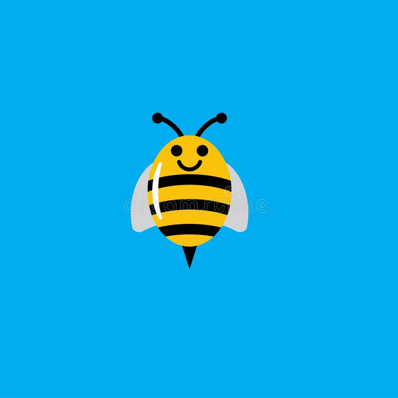 Bee Logo, Unique and Fun Concept Stock Illustration - Illustration of ...