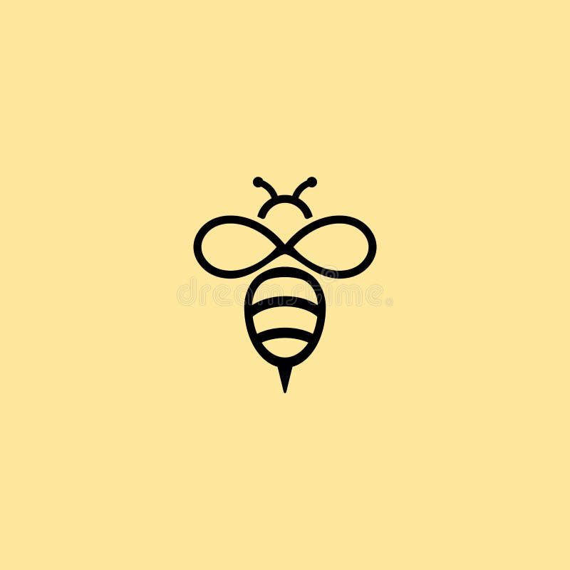 Bee Logo, Unique and Fun Concept Stock Illustration - Illustration of ...