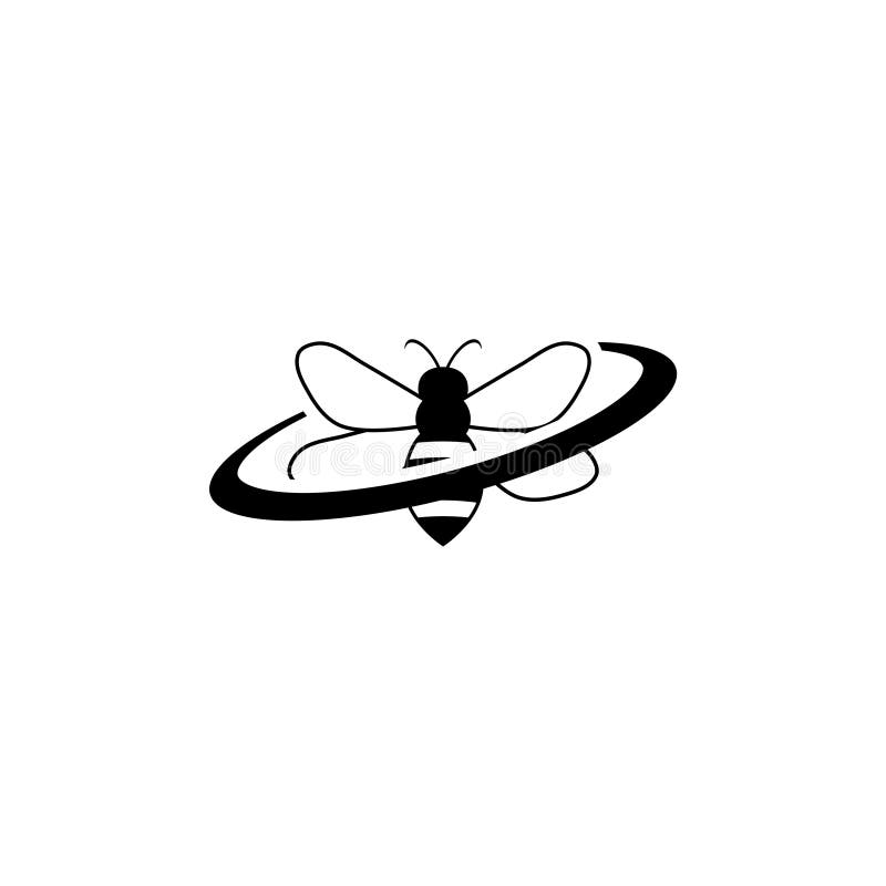 Bee Logo Icon Isolated on White Background Stock Vector - Illustration ...