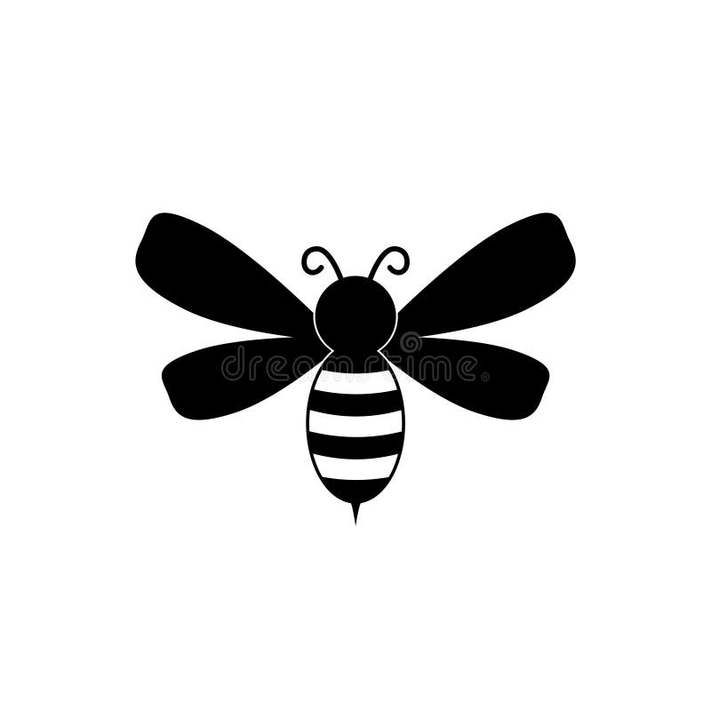 Bee Logo Icon Isolated on a White Background Stock Vector ...