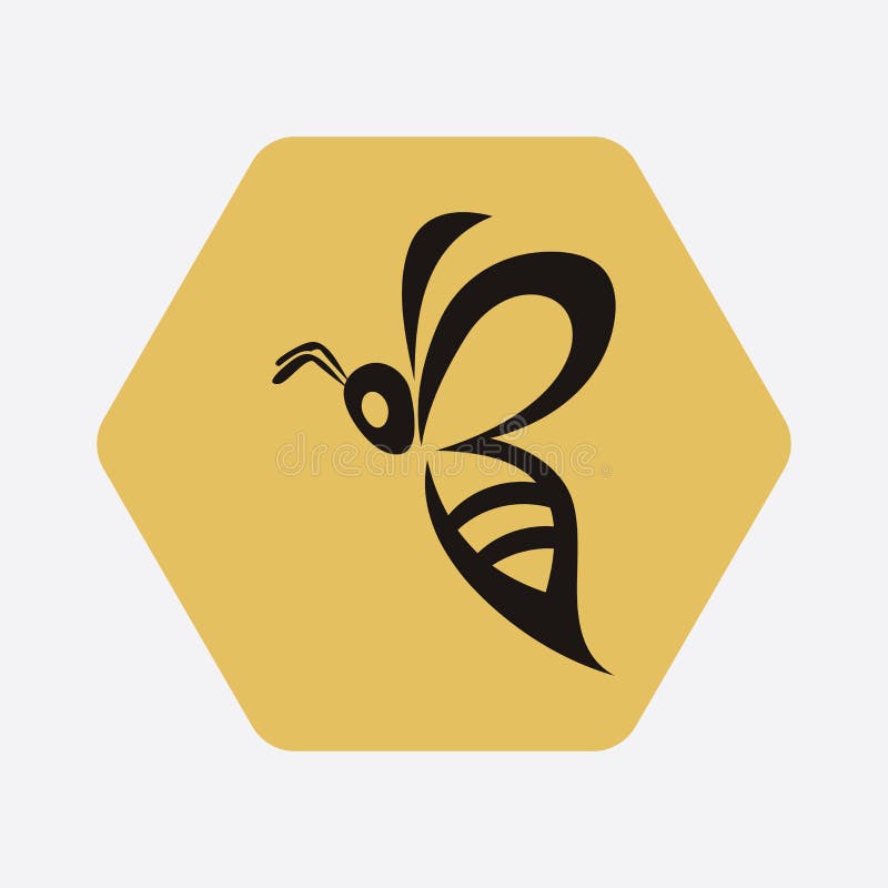 Bee Logo Illustrations Design Icon Stock Vector - Illustration of hive ...