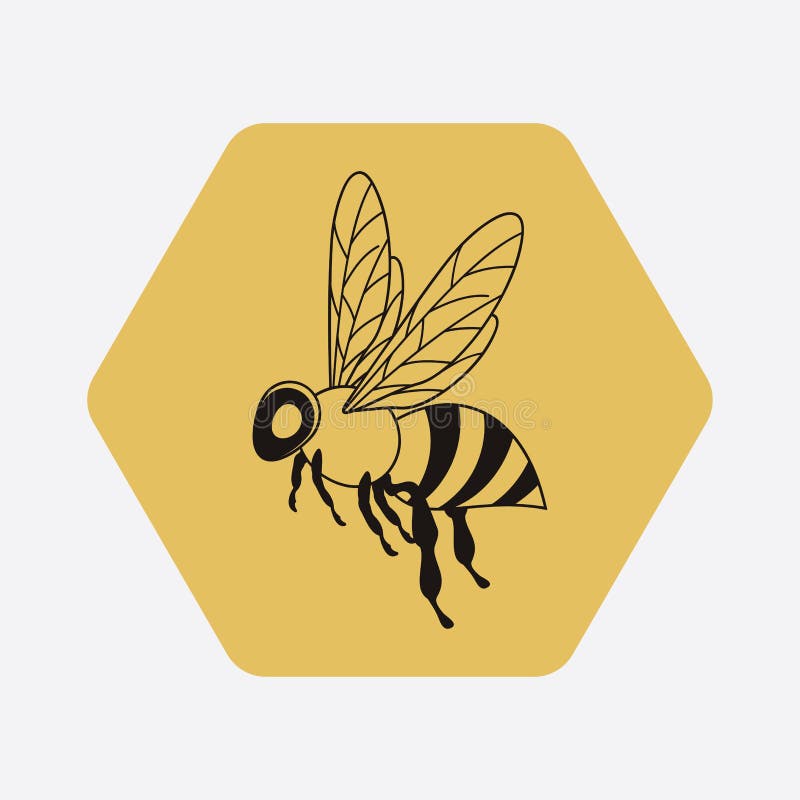Bee Logo Illustrations Design Icon Stock Vector - Illustration of ...