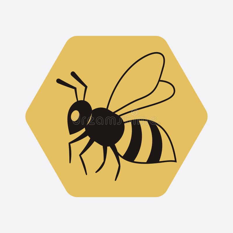 Bee Logo Illustrations Design Icon Stock Vector - Illustration of ...