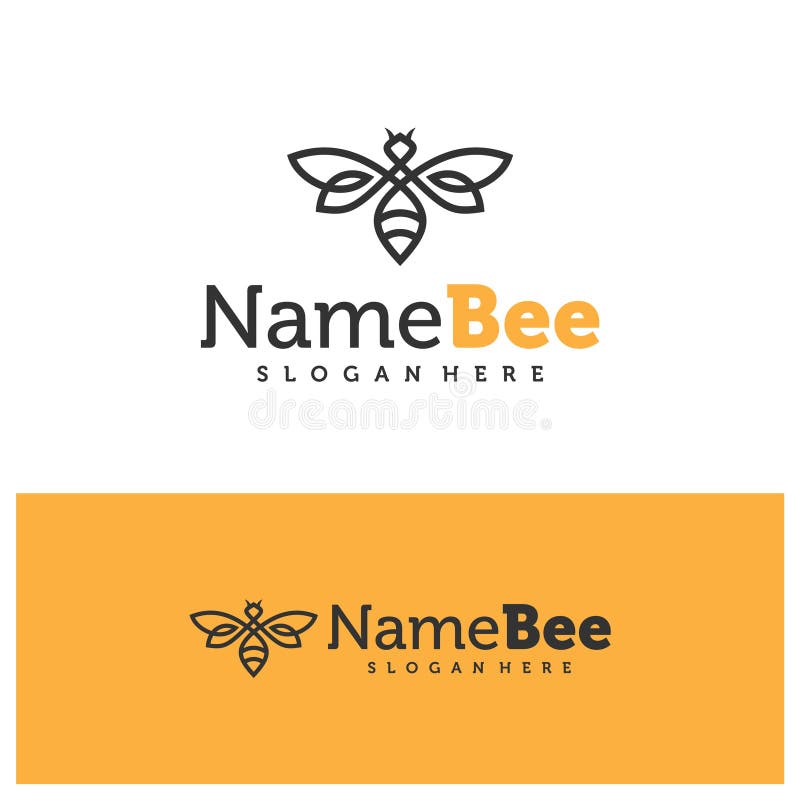 Simple Bee Line Art Logo Stock Illustrations – 4,547 Simple Bee Line ...