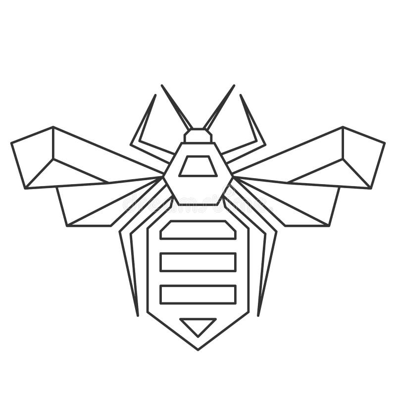 Bee Geometric Tattoo Stock Illustrations – 223 Bee Geometric Tattoo ...