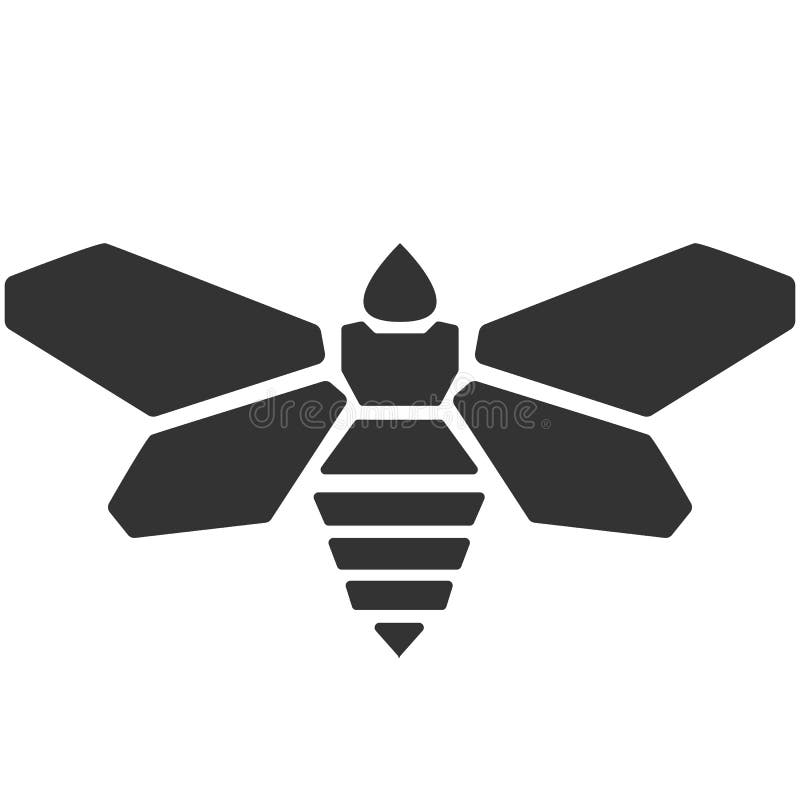 Bee. Low Polygon Linear Illustration. Geometric Linear Vector ...