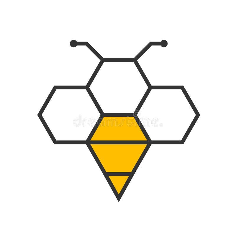 Bee. Low Polygon Linear Vector Illustration Stock Vector - Illustration ...