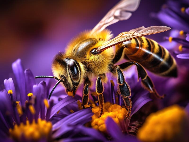 Ai Generated Illustration Wildlife Concept of Bee Stock Illustration ...