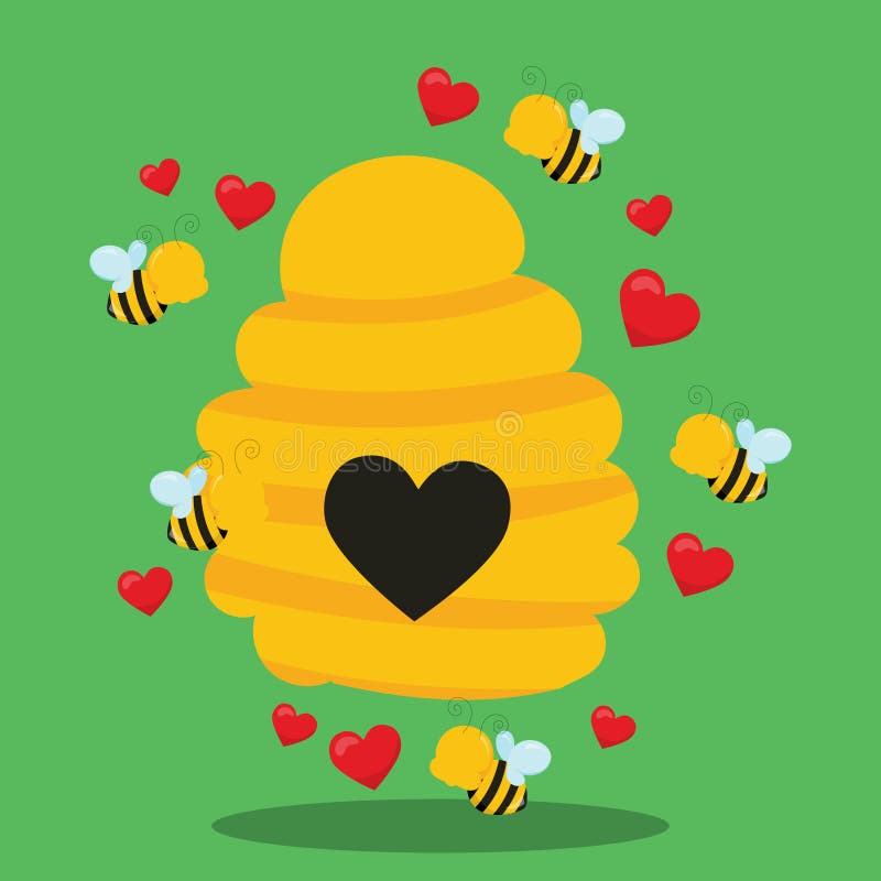 Bee mine hive 07 stock vector. Illustration of vectors - 197981986