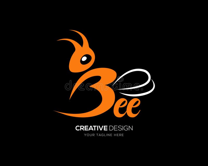 Bee Modern Shape Creative Logo Design Stock Illustration - Illustration ...