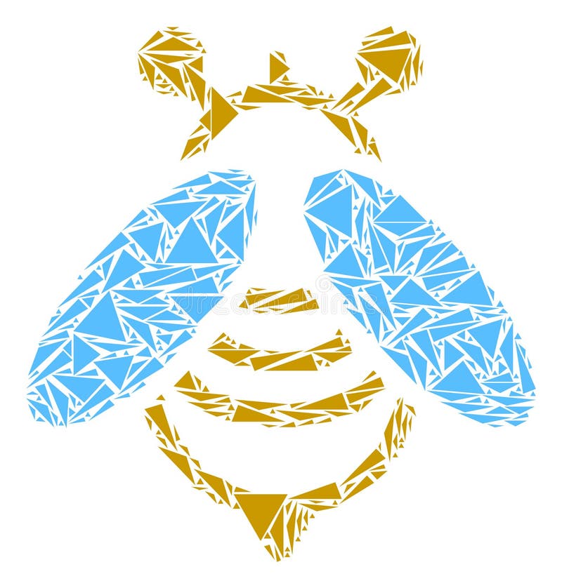 Bee Collage of Triangles stock vector. Illustration of graphic - 119923282