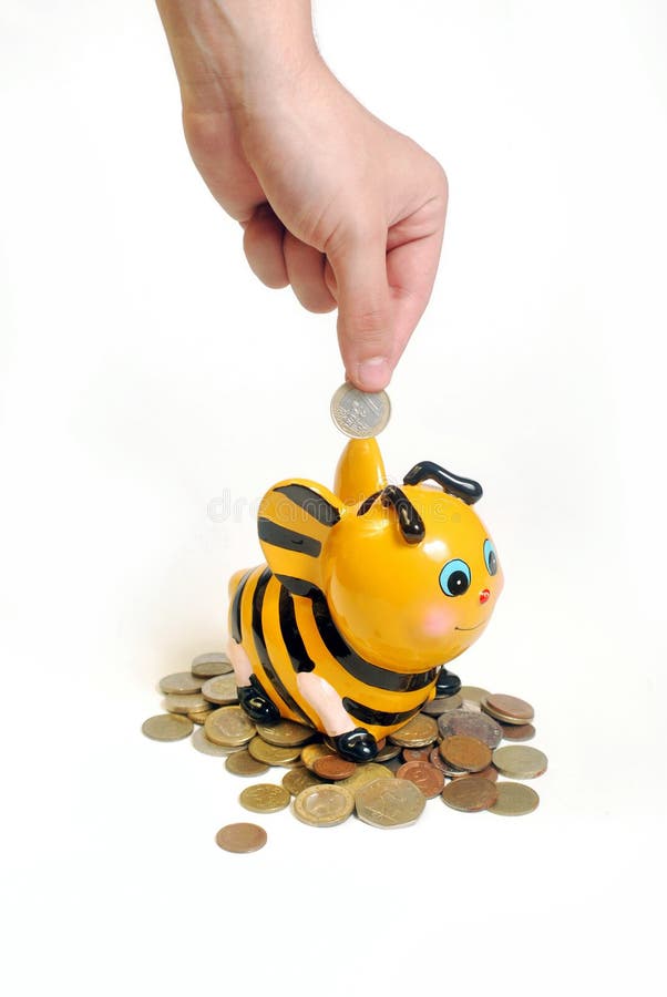 Bee Piggy Bank2 stock photo. Image of pocket, money, keeper - 19761332