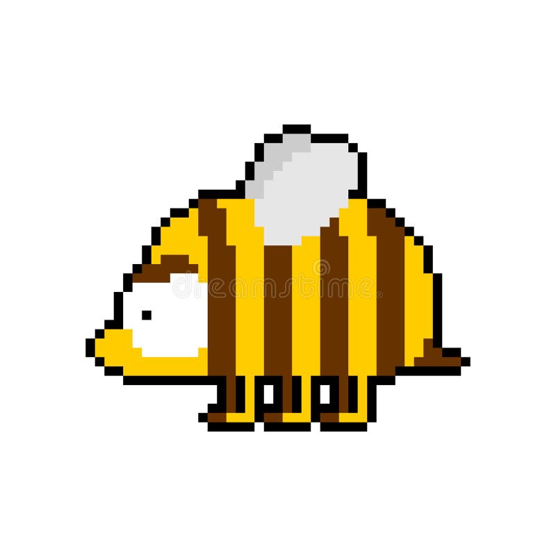 Vector Pixel Art Bee Stock Illustrations – 200 Vector Pixel Art Bee ...